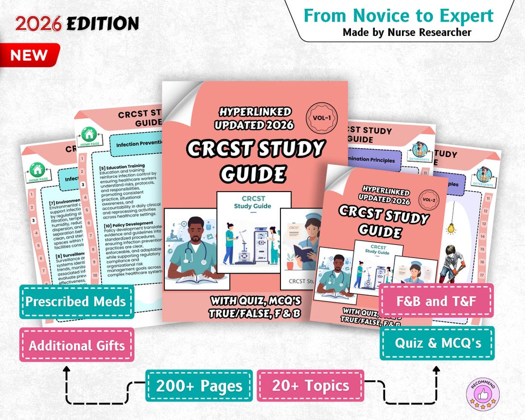 CRCST Study Guide 2026 – 9th Edition, Sterile Processing & SPD Study ...
