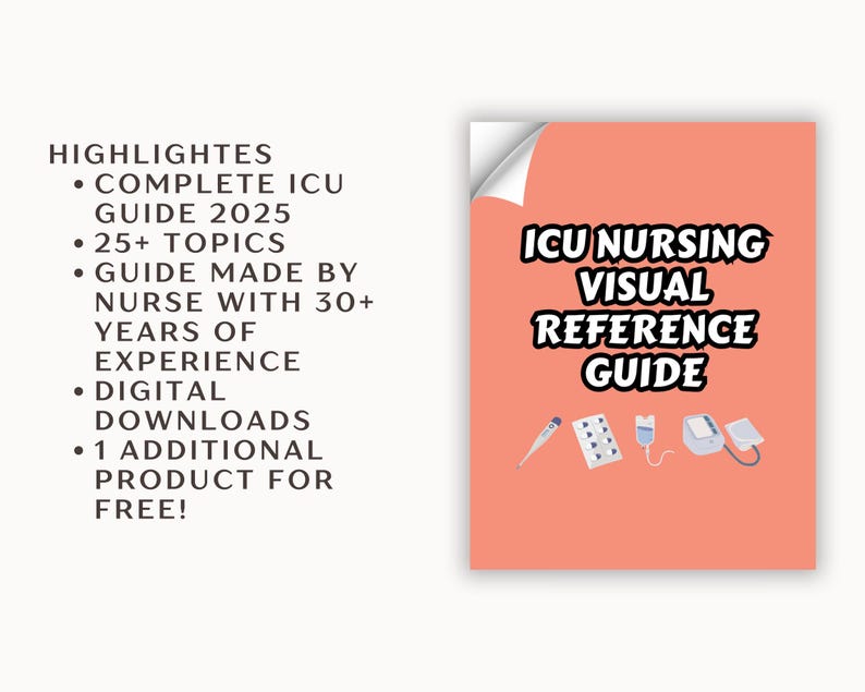 ICU Nursing Notes Bundle 2025, New Grad BSN, Student Nurse, Critical ...