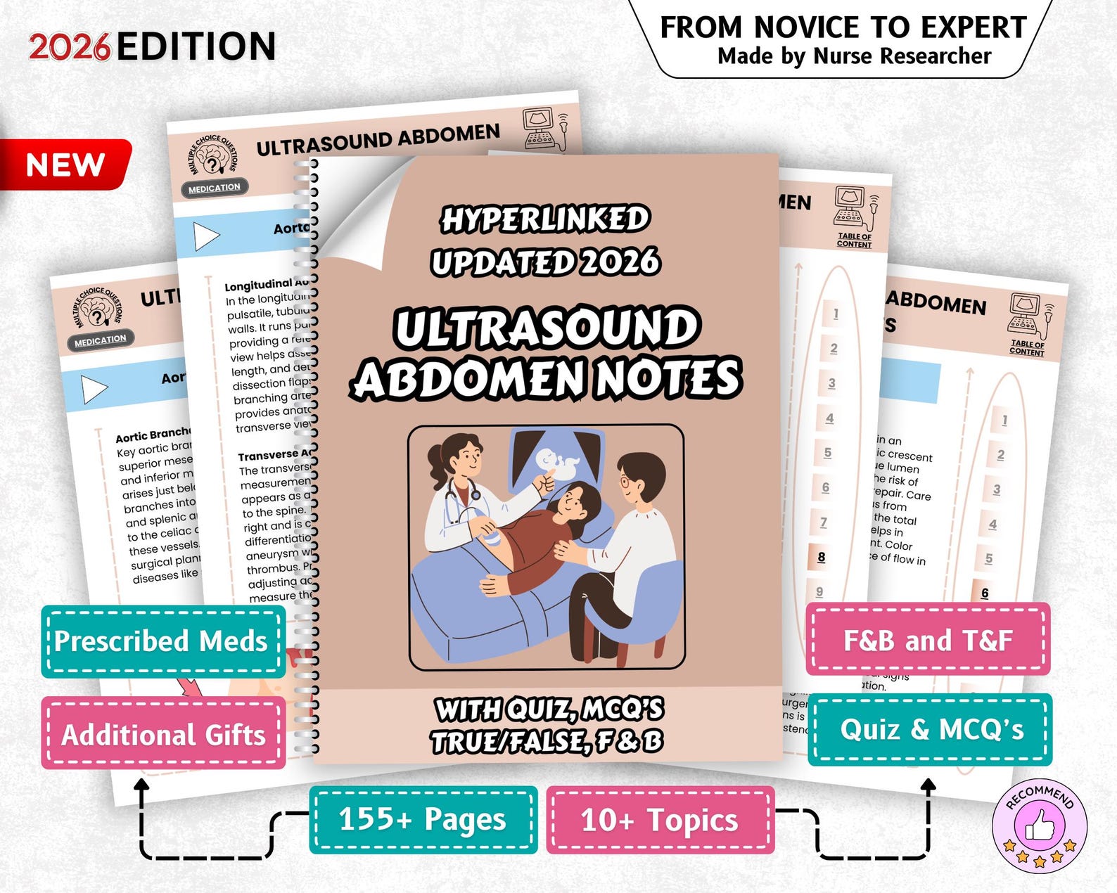 Ultrasound School Abdomen Bundle Ultrasound Student Study Notes ...