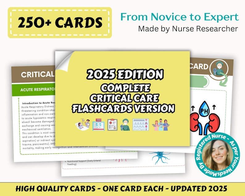 Critical Care Nursing Flashcards, ICU Study Guide, Med Surg, Nursing ...
