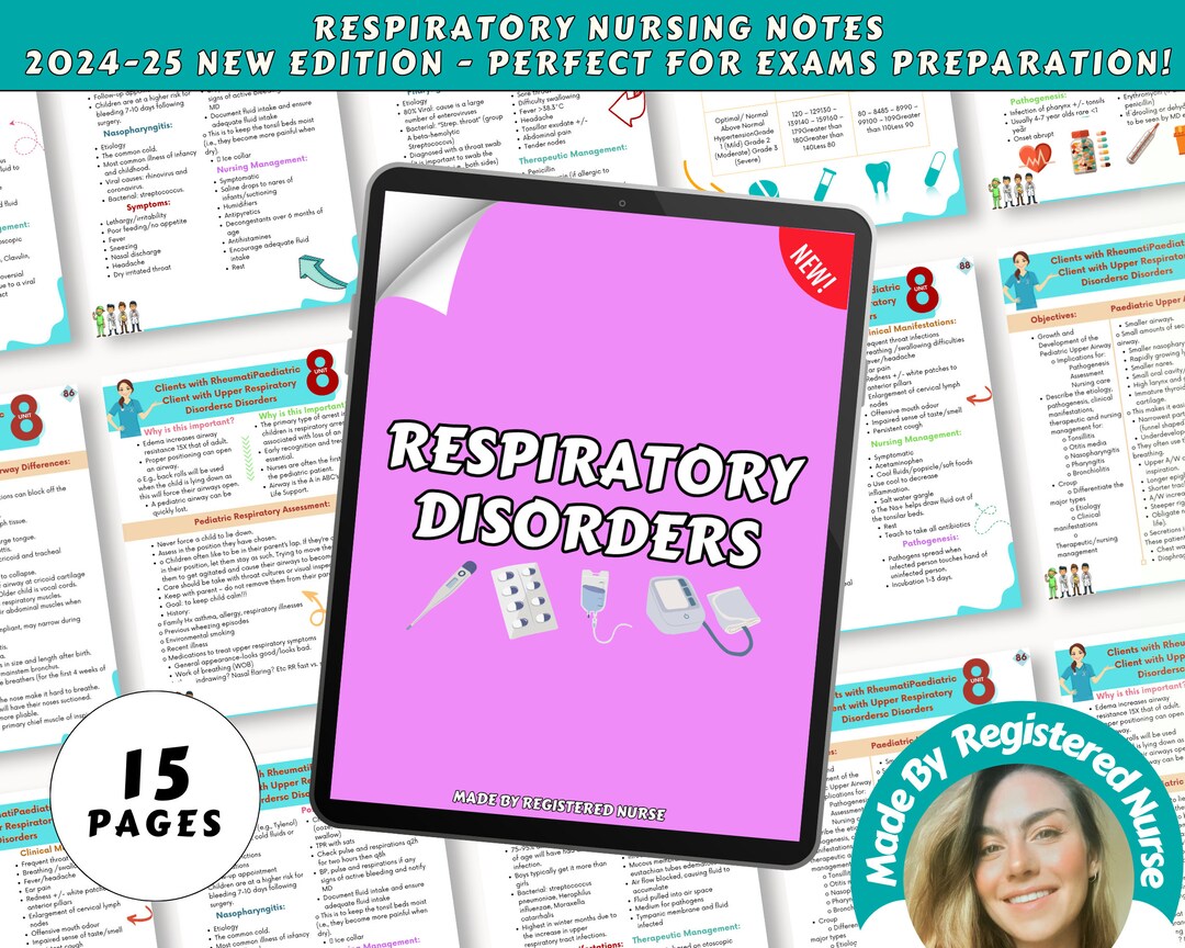 Respiratory System Notes, Respiratory Disorders, Med Surg, Nursing ...