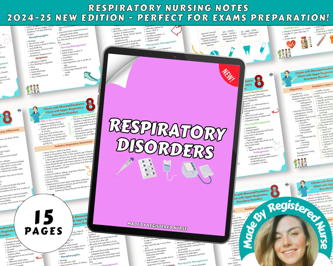 Respiratory System Notes, Respiratory Disorders, Med Surg, Nursing ...