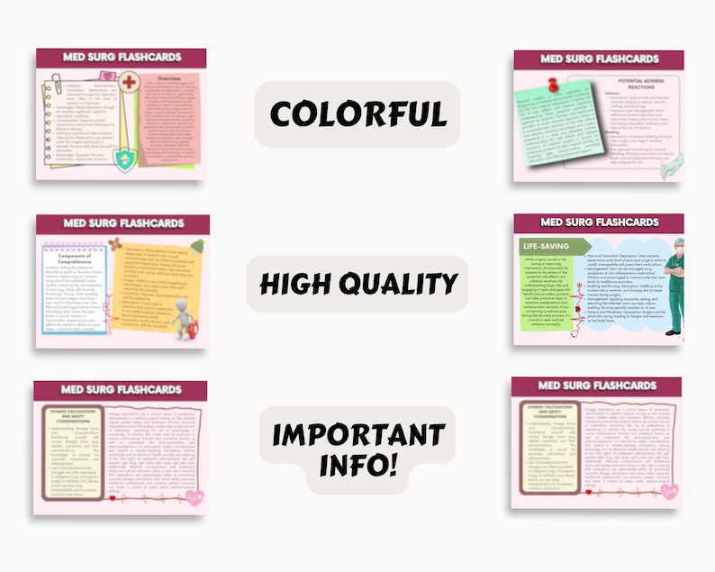 Complete Med-surg Flashcards Bundle 2025, Med-surg Study Note, Nursing ...