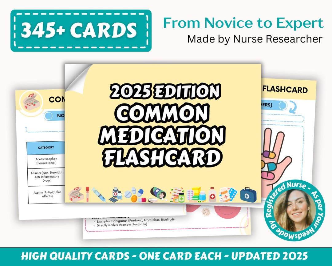 345+ Common Medications Flashcards, Nclex Medications, Medication ...