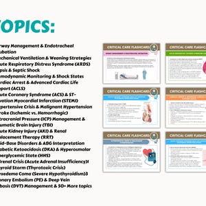 Critical Care Nursing Flashcards, ICU Study Guide, Med Surg, Nursing ...