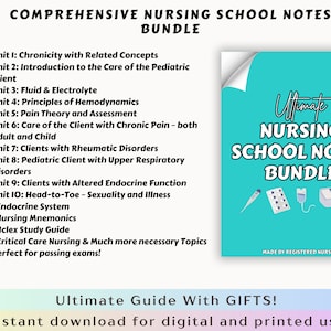 Ultimate Nursing Success Bundle: 470+ Page Handwritten Notes by an RN ...
