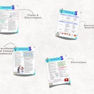 Electrolytes Imbalance Bundle | Nursing Notes Guide | Nursing School ...