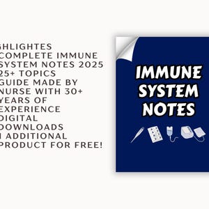 Immunology Nursing Notes 60+ Pages, Immune System Biology Notes, Med ...