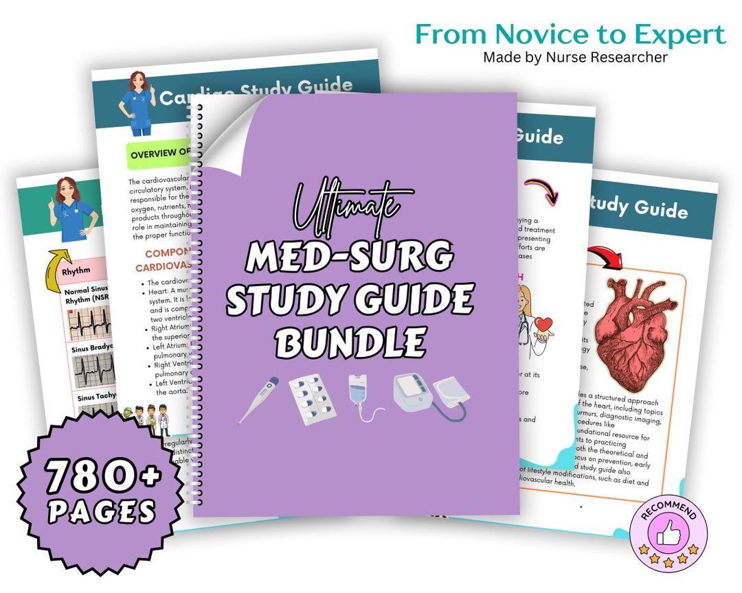 Med-surg Study Bundle 870+ Pages, Nursing Study Guide, Med Surg Notes ...