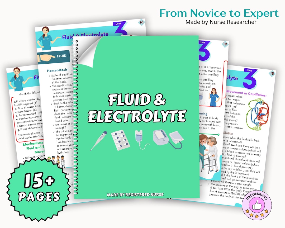 Electrolytes Imbalance Bundle | Nursing Notes Guide | Nursing School ...