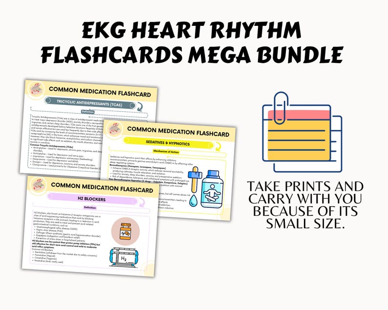 200+ EKG and Heart Rhythm Flashcards, EKG Study Guide, ECG or Ekg ...