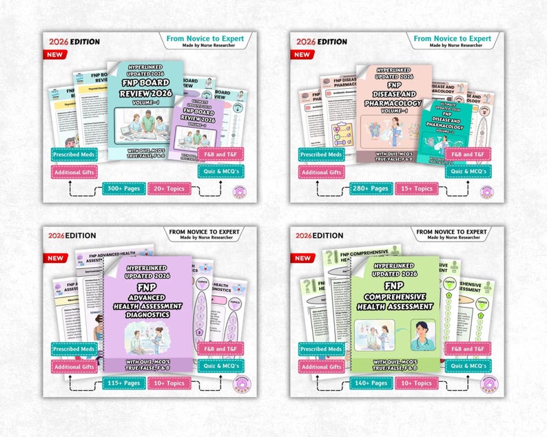 FNP Mega Bundle, FNP Disease and Pharmacology, Pediatric NP Clinical ...