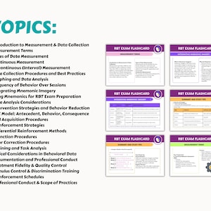 100+ RBT Exam Flashcards, Printable, Registered Behavior Technician ...