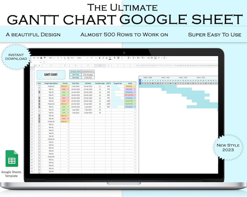 Gantt Chart Google Sheet Gantt Chart Excel Template - Etsy Gantt Chart Google Sheet Gantt Chart Excel Template - Etsy