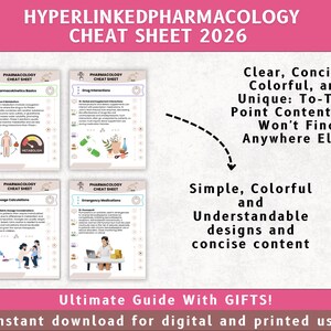 Pharmacology Cheat Sheet Bundle, Nursing Notes Study Guide | 200+ Drug ...