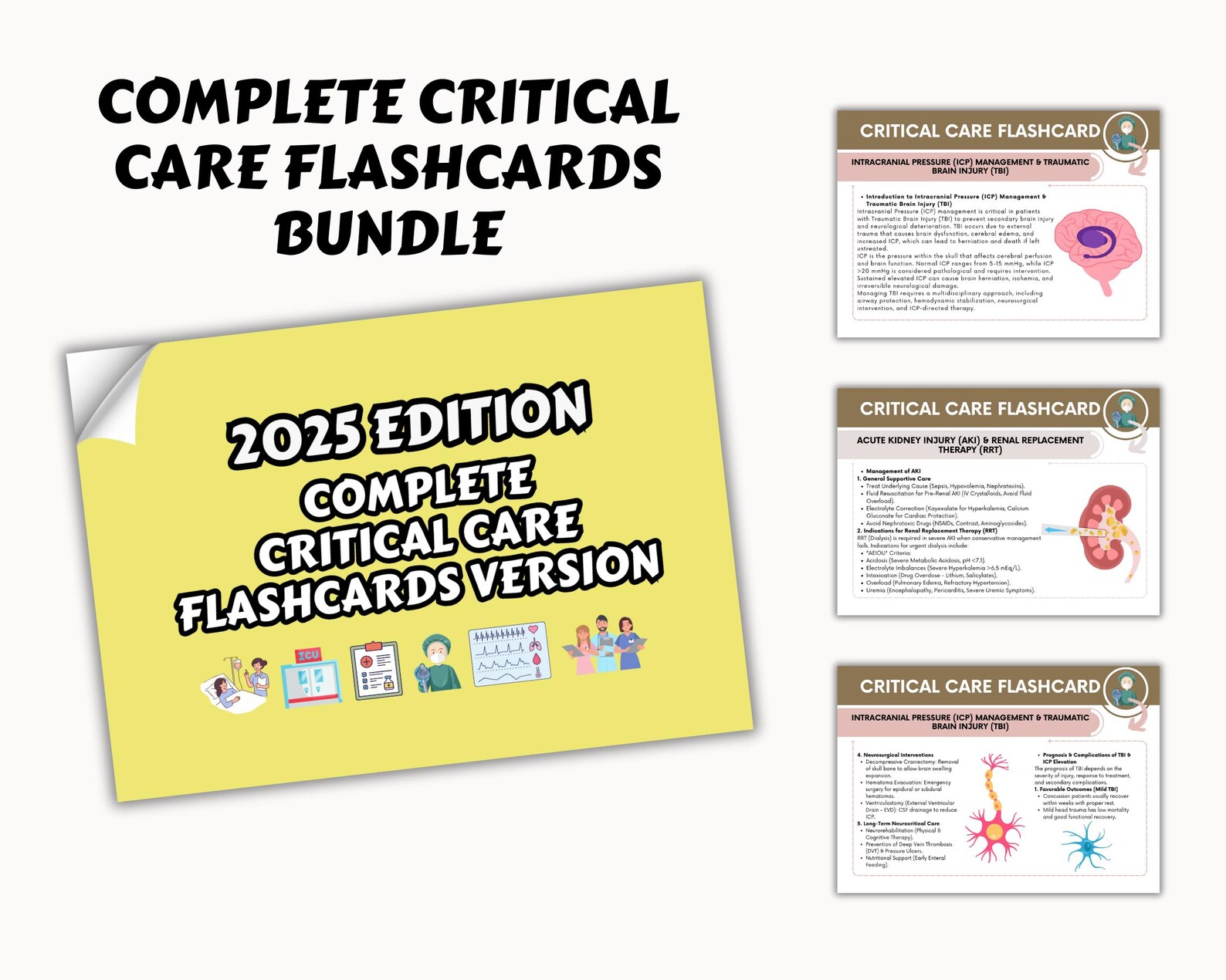 Critical Care Nursing Flashcards, ICU Study Guide, Med Surg, Nursing ...