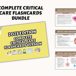 Critical Care Nursing Flashcards, ICU Study Guide, Med Surg, Nursing ...
