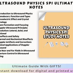 Ultrasound Physics SPI Study Notes, SPI Exam, Physics Question, Physics ...