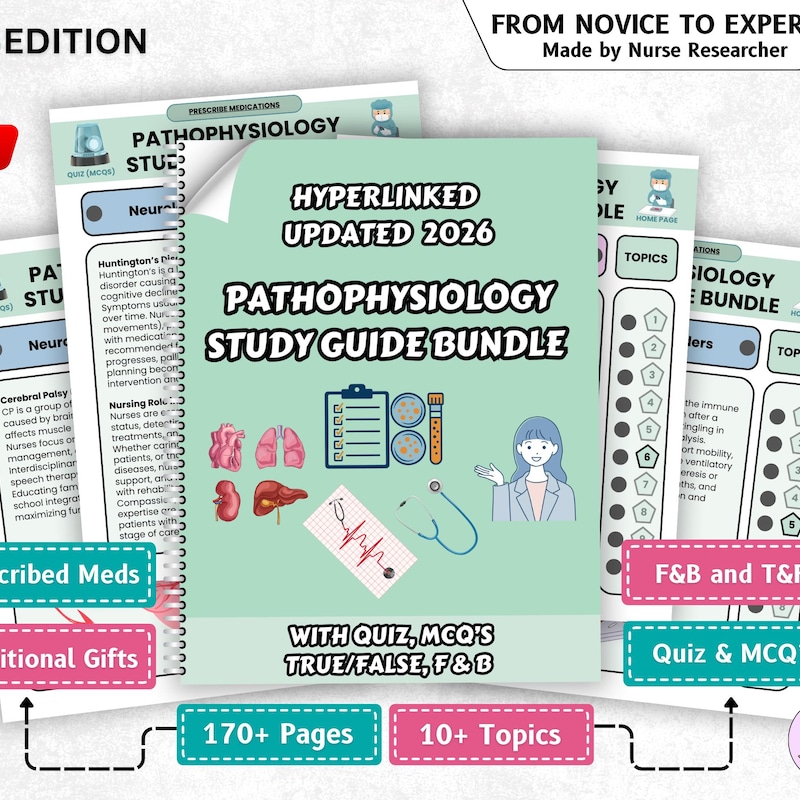 Pathophysiology for Nurse - Etsy