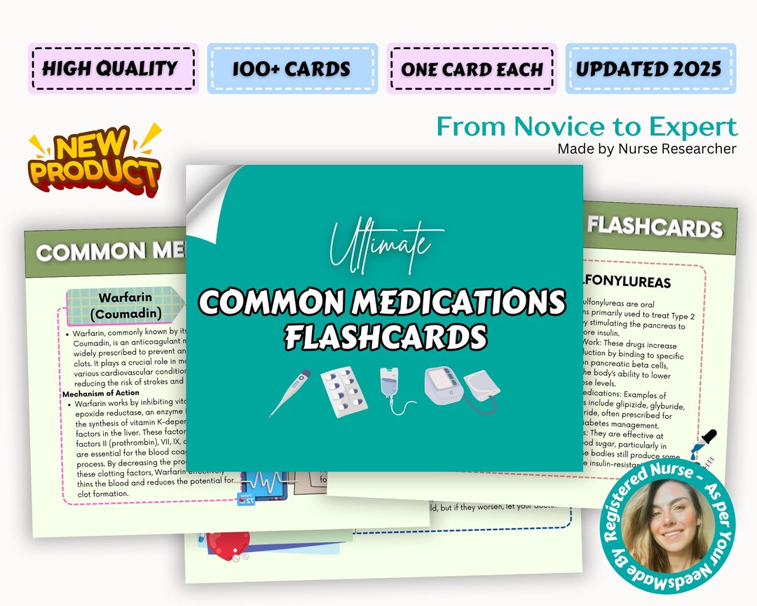 Complete Common Medications Flashcards 2025, Nclex Medications ...