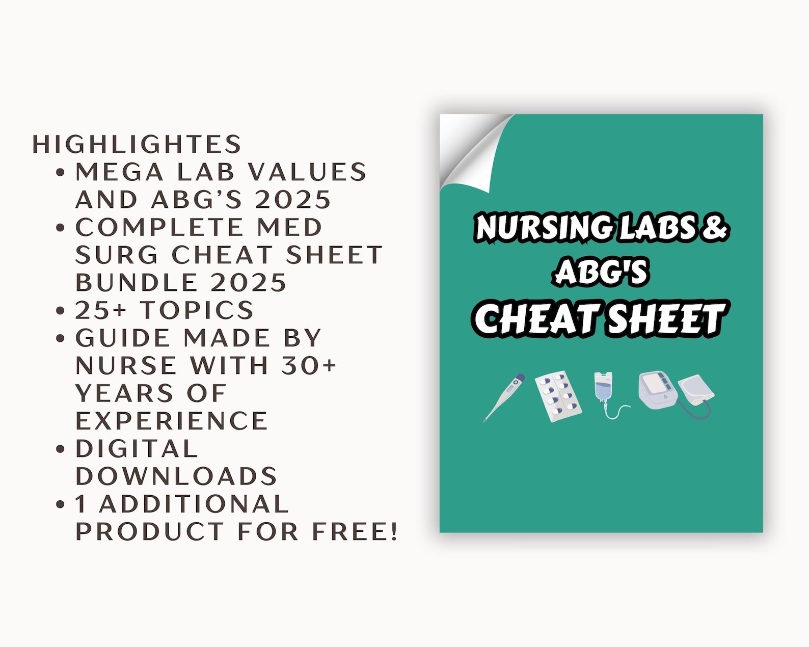 Complete Nursing Lab Values Bundle: Cheatsheet, Memory Tricks ...