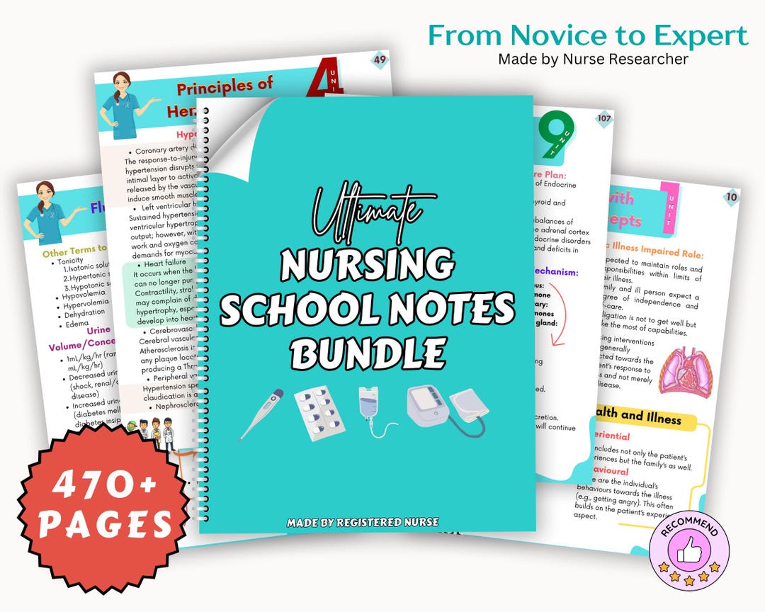 Ultimate Nursing School Notes, Nursing Notes, Nursing Bundle, Nursing ...