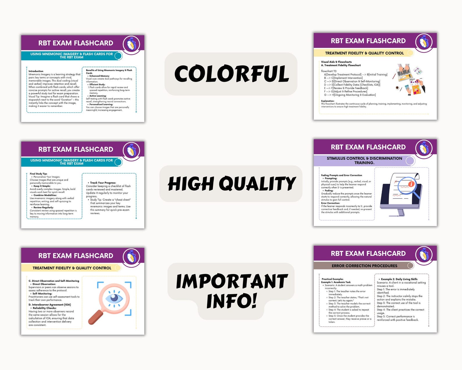 100+ RBT Exam Flashcards, Printable, Registered Behavior Technician ...