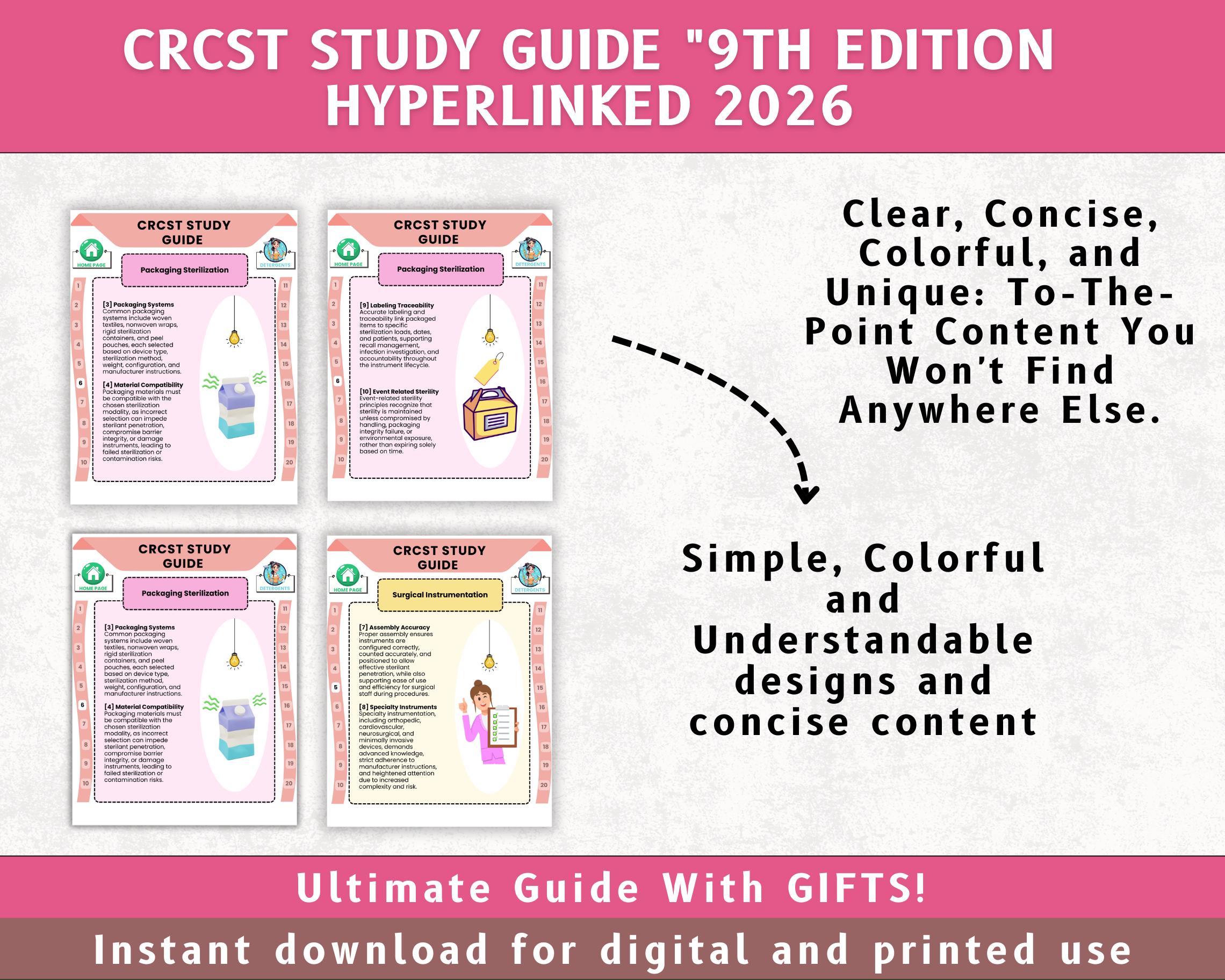 CRCST Study Guide 2026 – 9th Edition, Sterile Processing & SPD Study ...