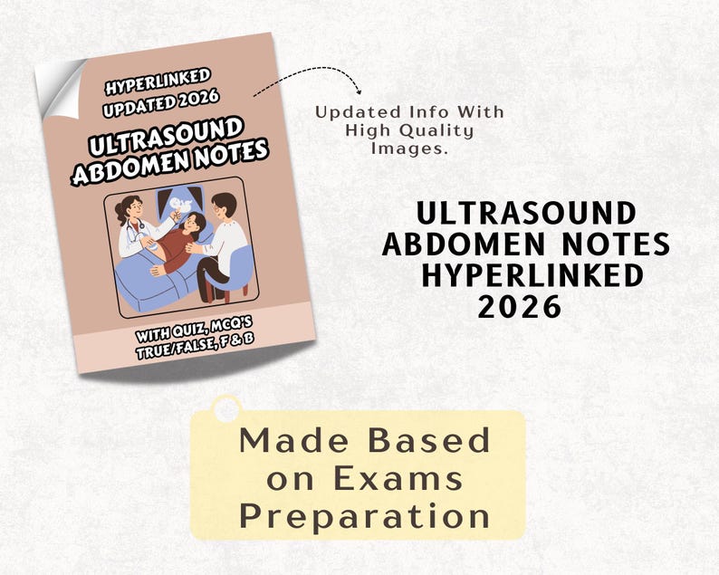 Ultrasound School Abdomen Bundle Ultrasound Student Study Notes ...