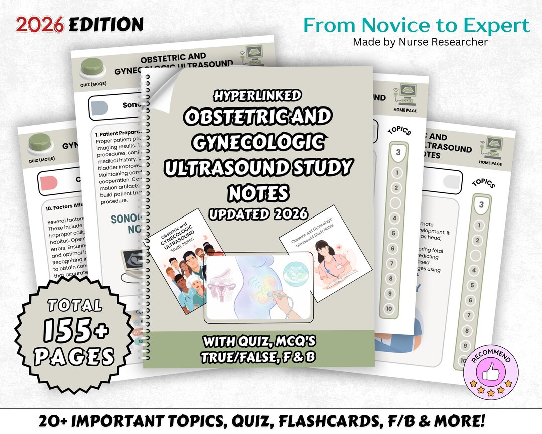 Obstetric and Gynecologic Ultrasound Study Notes, 15+ Topics, Quiz ...