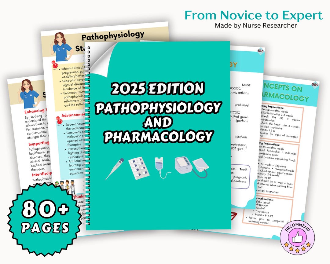 Pathophysiology and Pharmacology Study Guide Bundle 80+ Pages ...