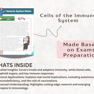 Immunology Nursing Notes 60+ Pages, Immune System Biology Notes, Med ...