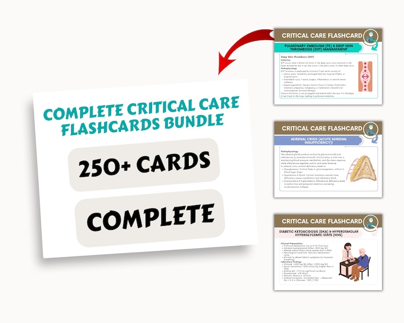 Critical Care Nursing Flashcards, ICU Study Guide, Med Surg, Nursing ...