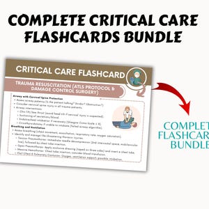 Critical Care Nursing Flashcards, ICU Study Guide, Med Surg, Nursing ...