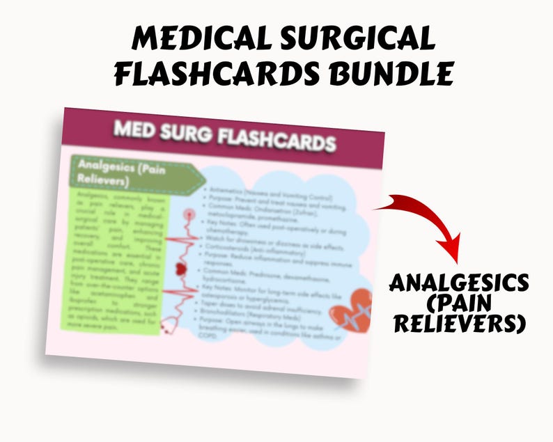 Complete Med-surg Flashcards Bundle 2025, Med-surg Study Note, Nursing ...