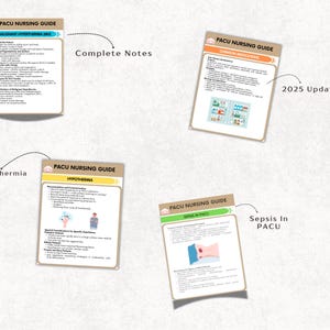 PACU Nursing Guide, Beginners & New Grad Nurse Charting Guide for ...