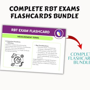 100+ RBT Exam Flashcards, Printable, Registered Behavior Technician ...