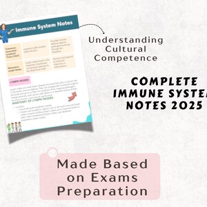 Immunology Nursing Notes 60+ Pages, Immune System Biology Notes, Med ...