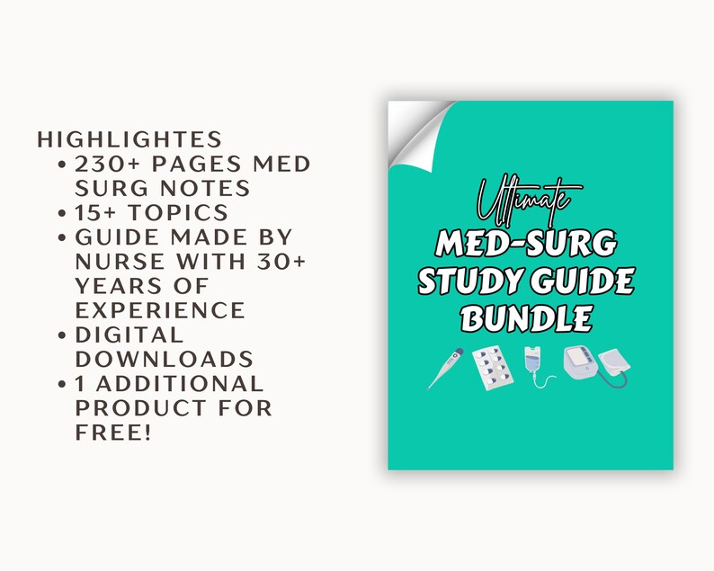 Med-surg Study Bundle 2024, Nursing Study Guide, Med Surg Notes ...