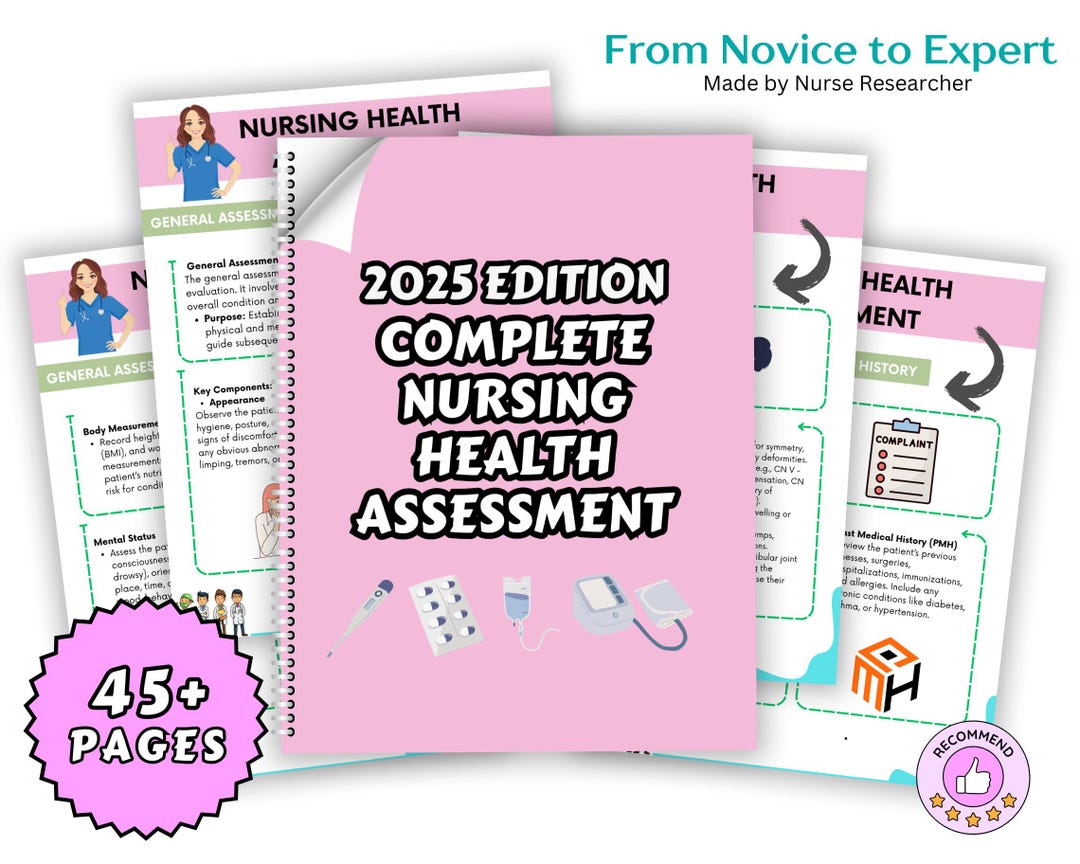 Health Assessment Nursing Bundle, Nurse Assessment, Nursing Notes ...