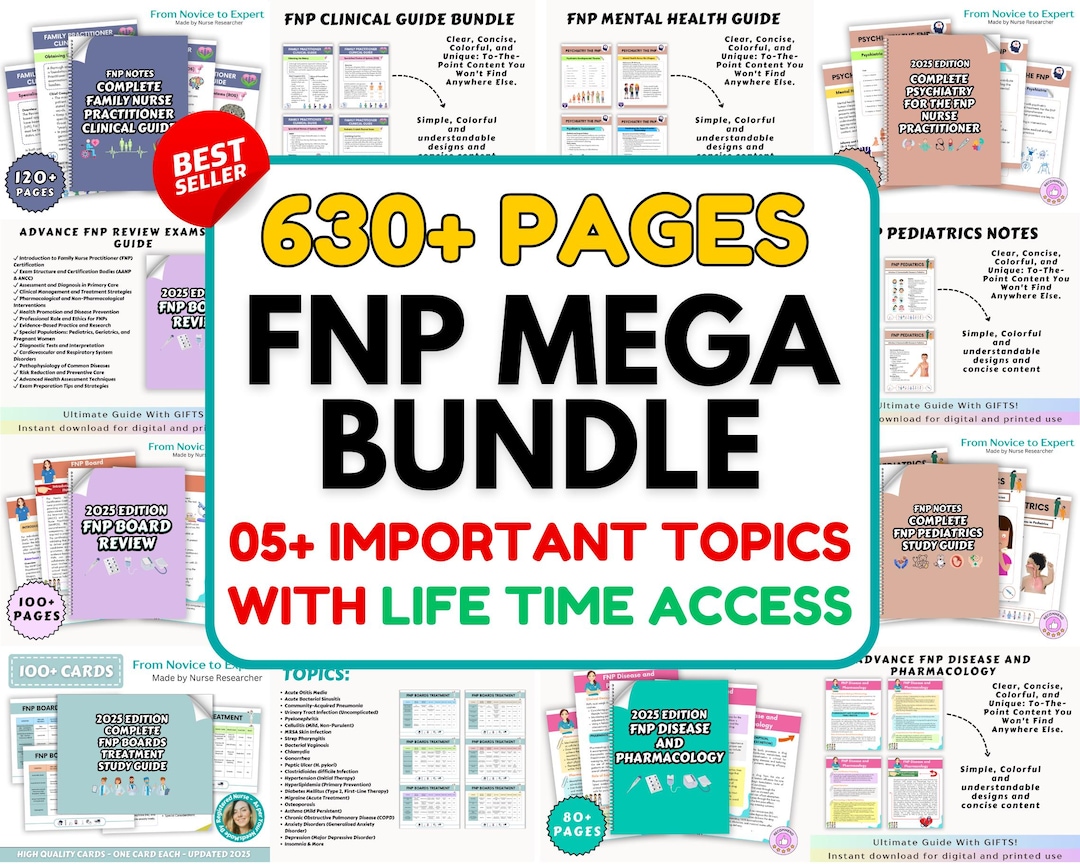 FNP Mega Bundle, FNP Disease and Pharmacology, Pediatric NP Clinical ...