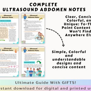 Ultrasound School Abdomen Bundle Ultrasound Student Study Notes ...