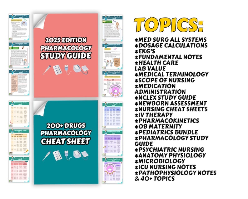 Nursing School Notes 3000+ Pages, Nursing Notes, Nursing Bundle ...