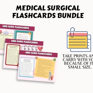 Complete Med-surg Flashcards Bundle 2025, Med-surg Study Note, Nursing ...