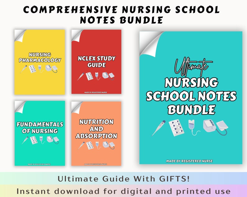 Ultimate Nursing Success Bundle: 470+ Page Handwritten Notes by an RN ...