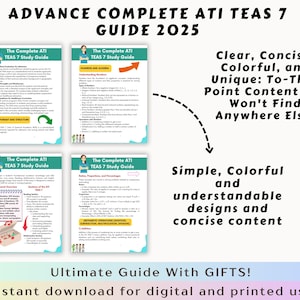 Complete ATI Teas 7 Study Guide 2025 Updated- ATI TEAS 7 Study Cheat ...
