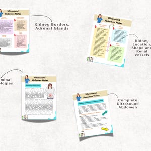 Ultrasound School Abdomen Bundle Ultrasound Student Study Notes ...