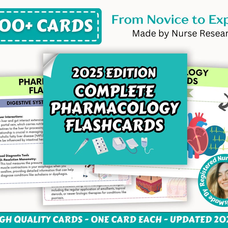 Pharm Flashcards Template - Etsy Israel