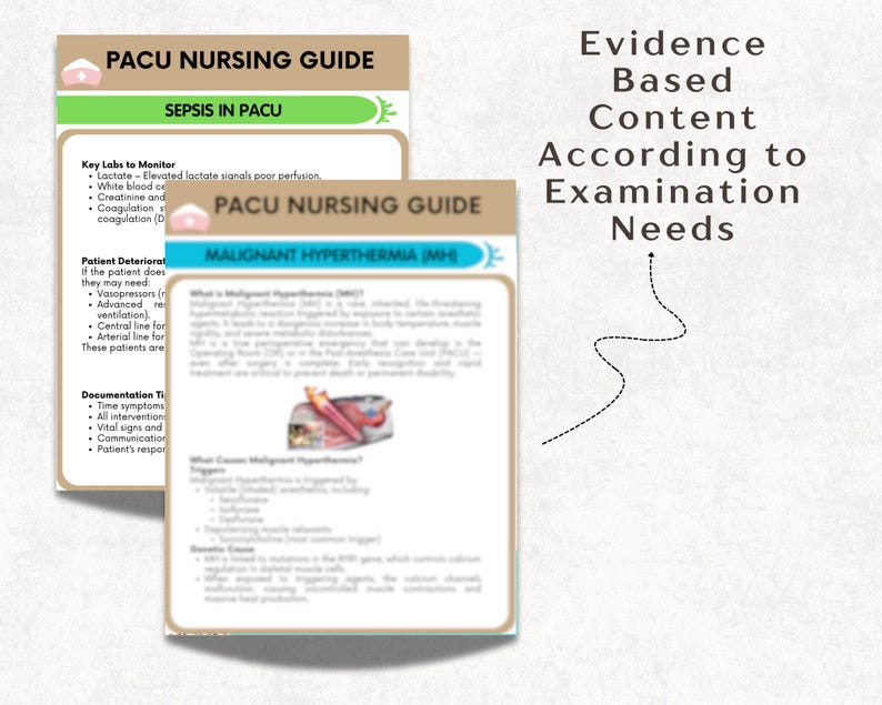 PACU Nursing Guide, Beginners & New Grad Nurse Charting Guide for ...