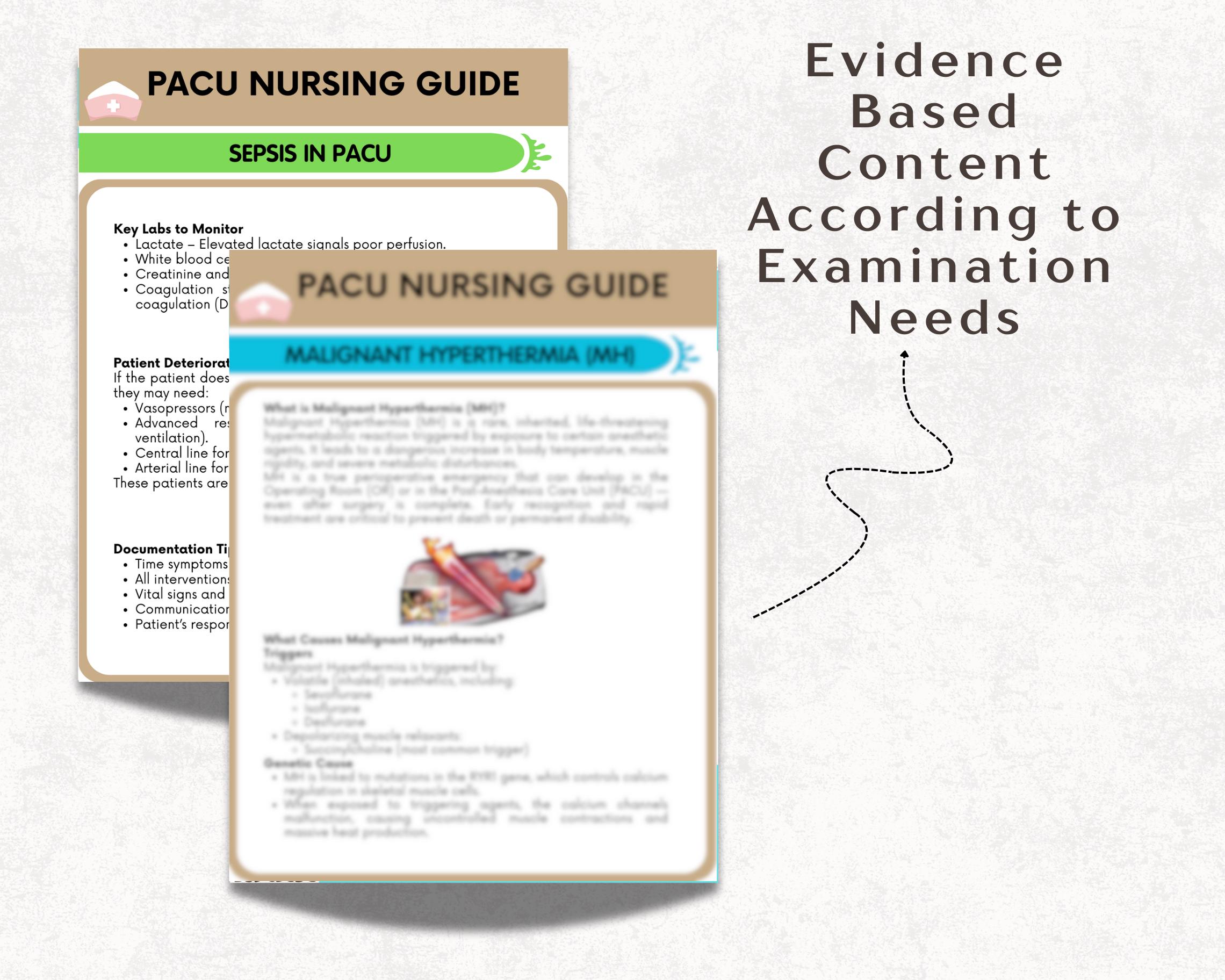 PACU Nursing Guide, Beginners & New Grad Nurse Charting Guide for ...